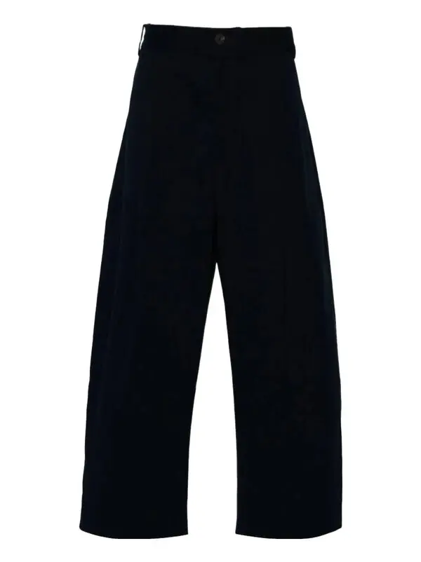 Studio Nicholson High-waisted Wide-leg Trousers - Black