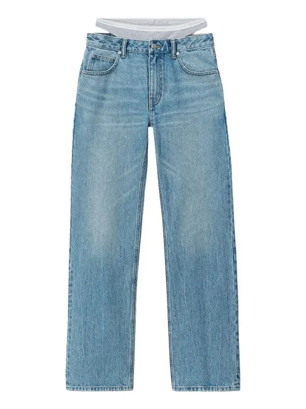 Alexander Wang Logo Patch Jeans - Denim Blue