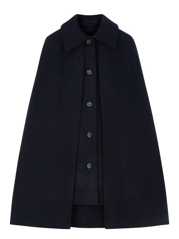 TOTEME Cape With Button Closure - Black