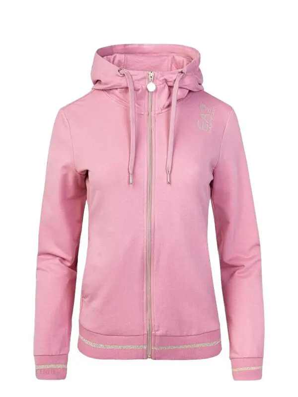 EA7 Logo Pattern Zip-up Hoodie - Pink