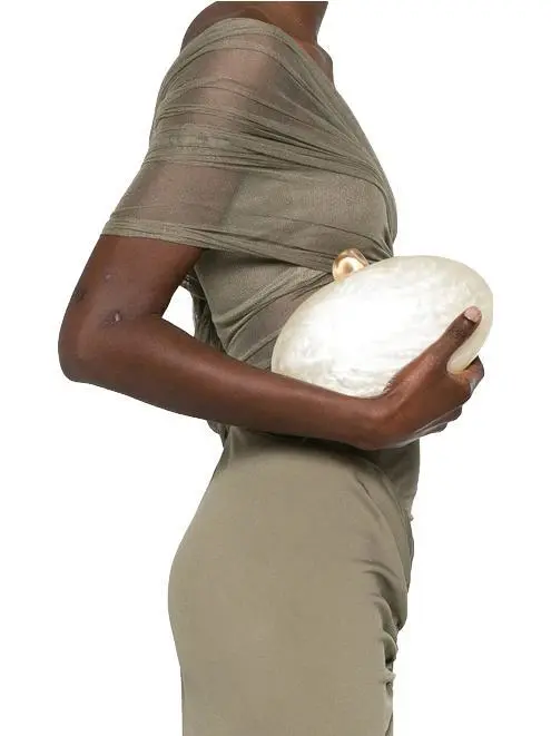 Cult Gaia Eviana Chain-link Clutch Bag - Ivory