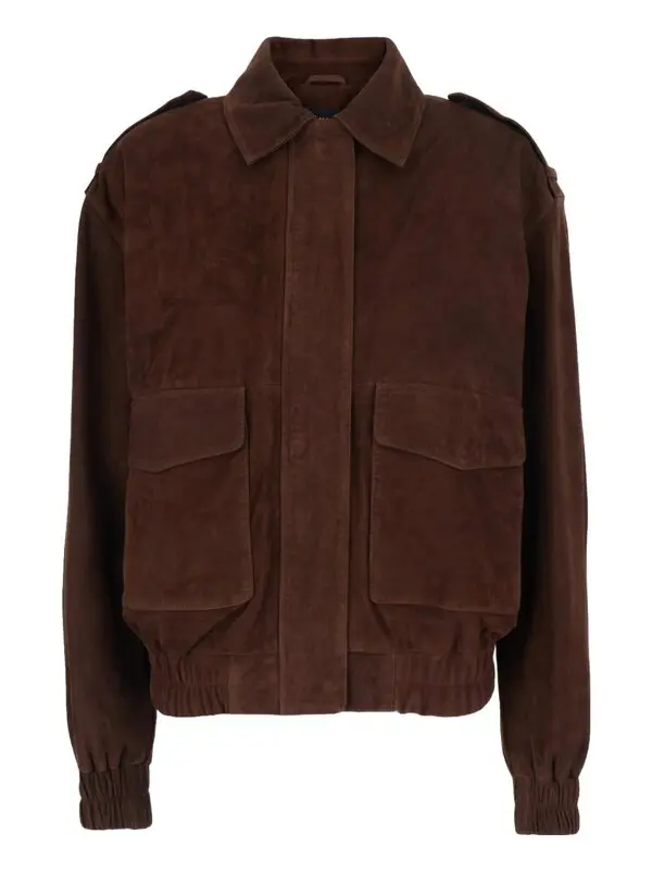 ARMA Halti Suede Bomber Jacket - Brow