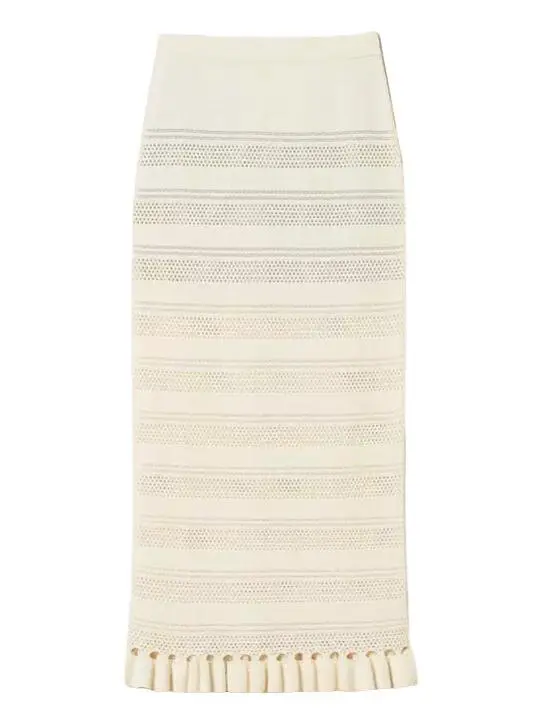 TWINSET Ruffle Knitted Midi Skirt - No