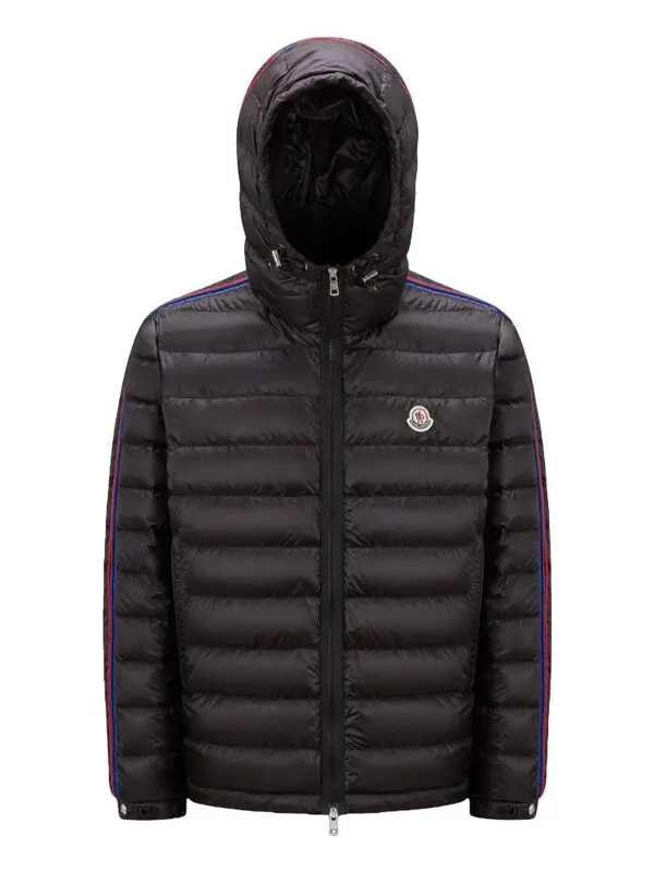 Moncler Agout Short Down Jacket With Drawstring Hood - Black