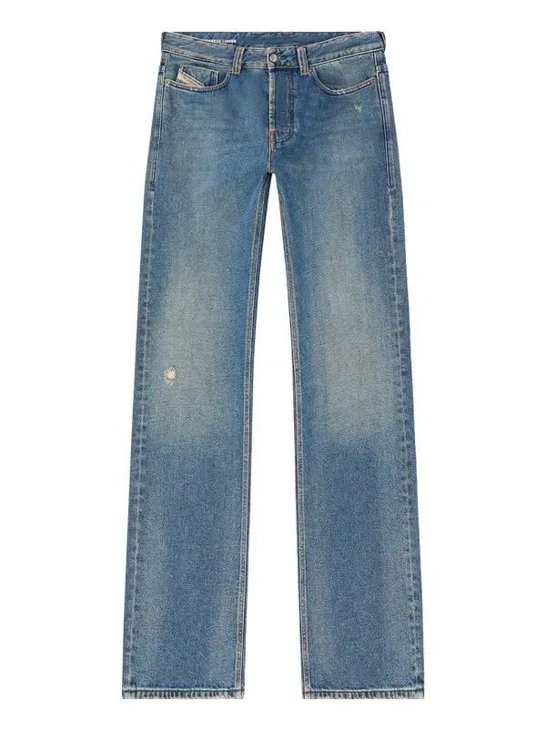 DIESEL® 1980 D-eeper Relaxed Distressed Jeans - Medium Blue