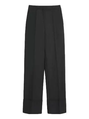 Valentino Garavani High Waist Straight Leg Trousers - Black