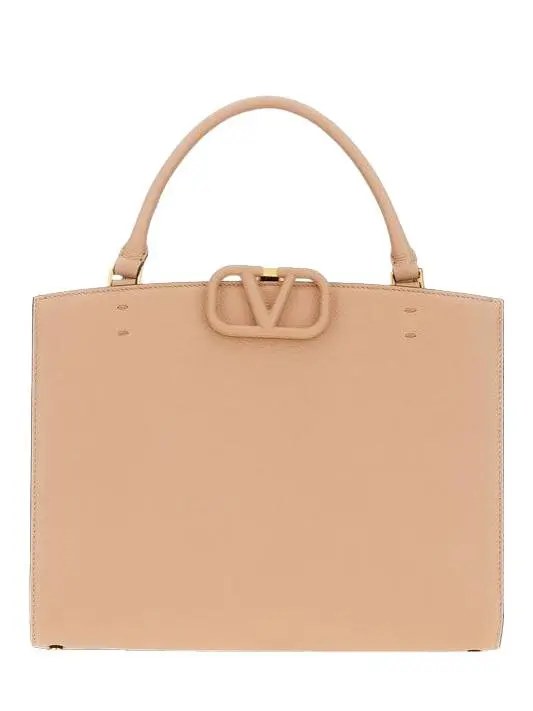 Valentino Garavani Vlogo-plaque Tote Bag - Light Brown