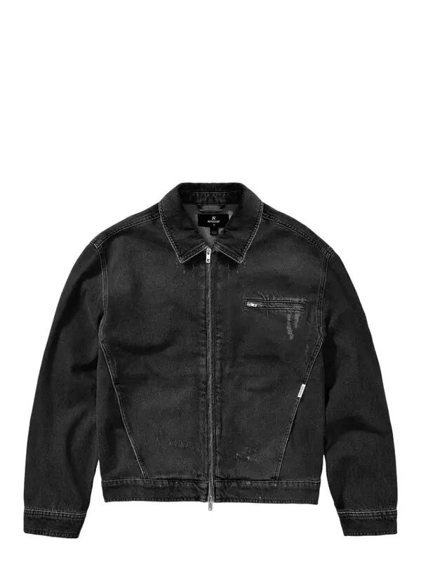 REPRESENT Zipped Denim Jacket - Aged Black