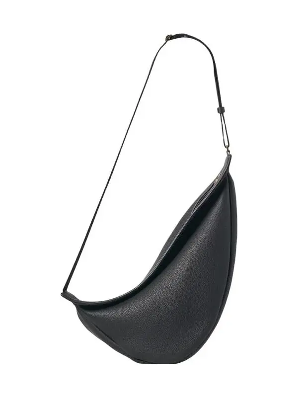 THE ROW Large Slouchy Banana Zipped Shoulder Bag - Black