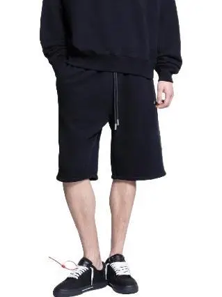 Off-White Logo Printed Drawstring Shorts - Black