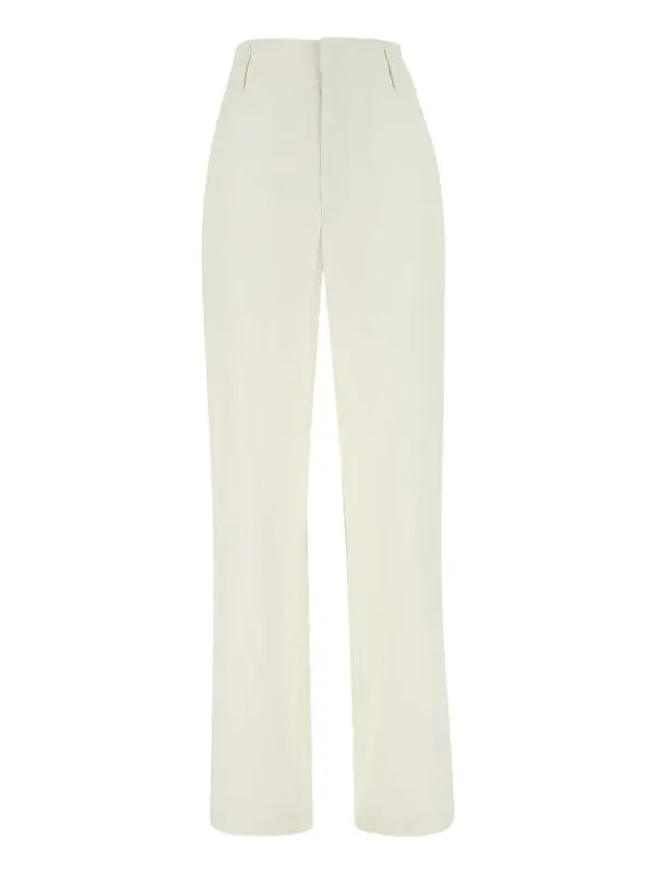 Bottega Veneta Wide-leg Cotton Trousers - White