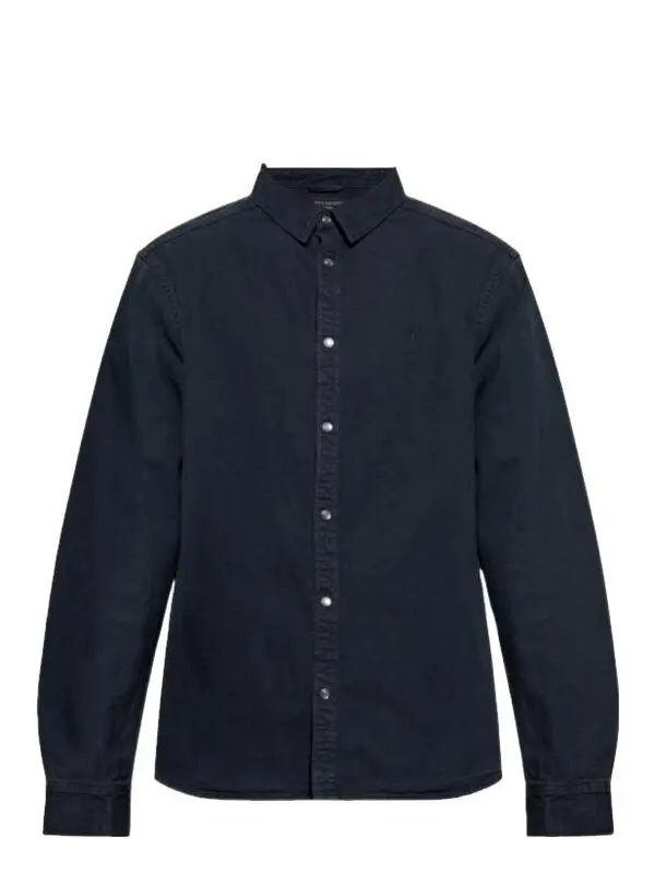 ALLSAINTS Classic Button-up Shirt - Navy Blue