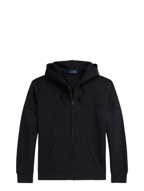 Polo Ralph Lauren Embroidered Logo Zip-up Hoodie - Black
