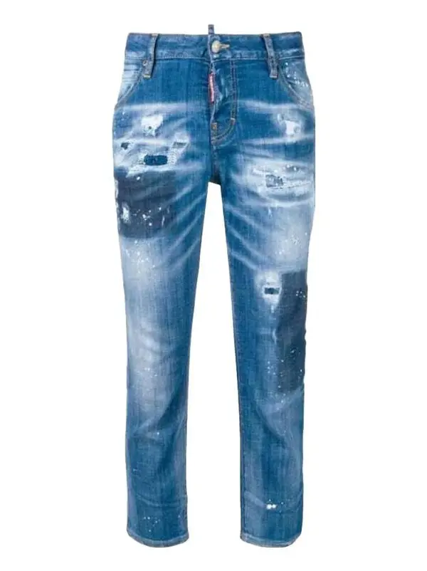 Dsquared2 Pierced Detail Jeans - Blue