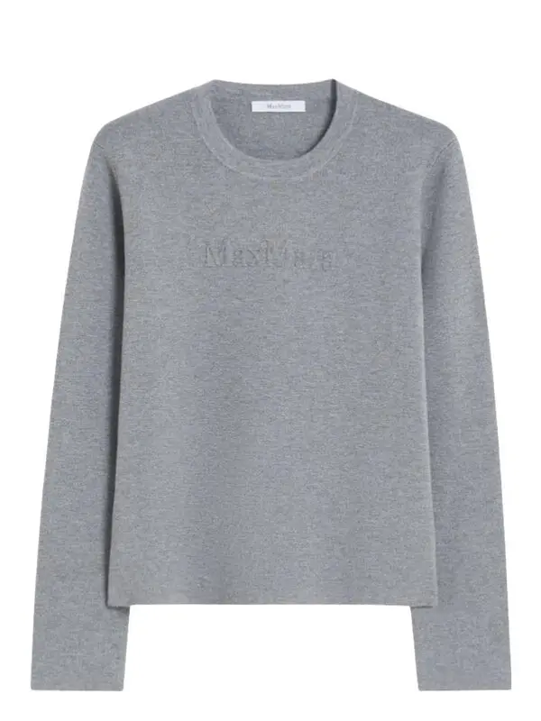 Max Mara Ticino" Crewneck Jumper - Light Gray