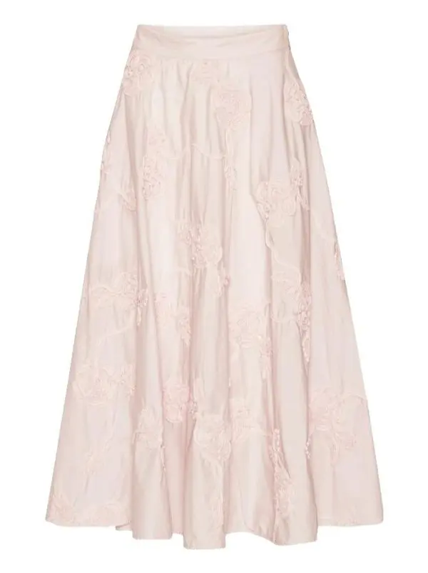 ROTATE BY BIRGER CHRISTENSEN Floral Maxi Skirt - Light Pink