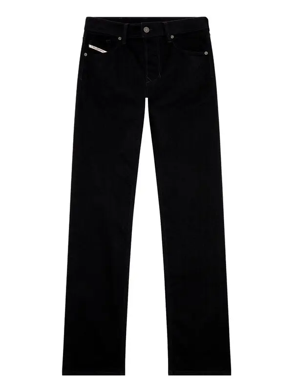 DIESEL® Logo-patch Straight-leg Jeans - Black