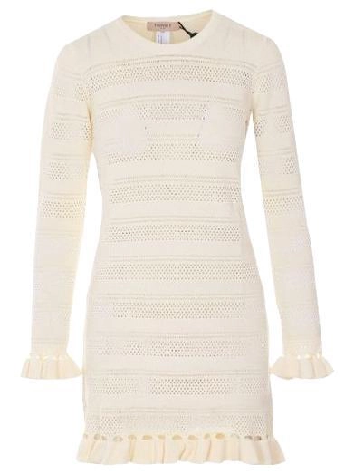 TWINSET Ruffled Short Knitted Dress - No