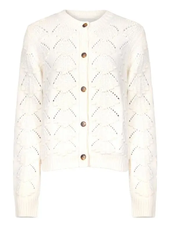 Loulou De Saison Bach Shell Knit Cardigan - Ivory