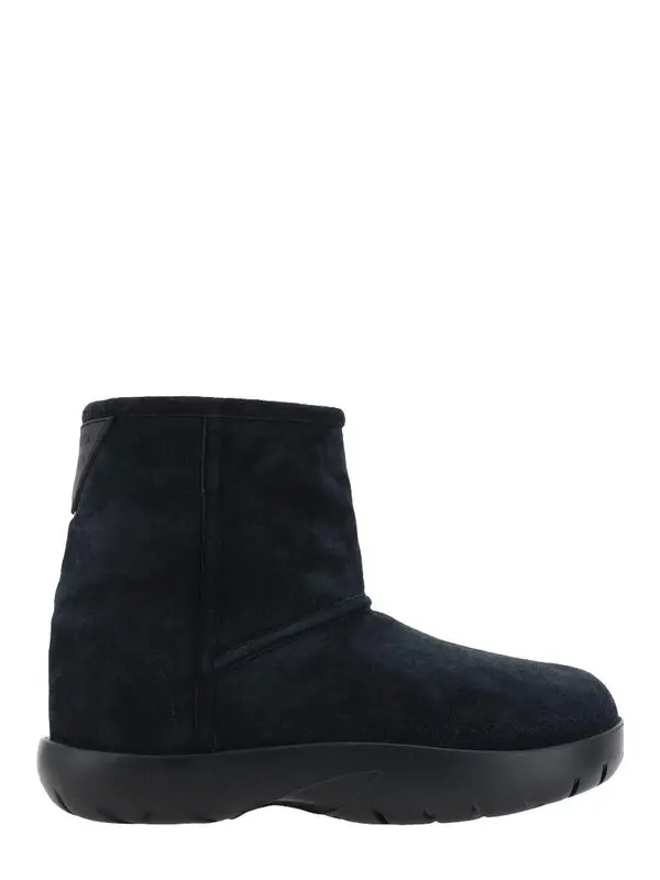 Bottega Veneta Round Toe Ankle Boots - Black