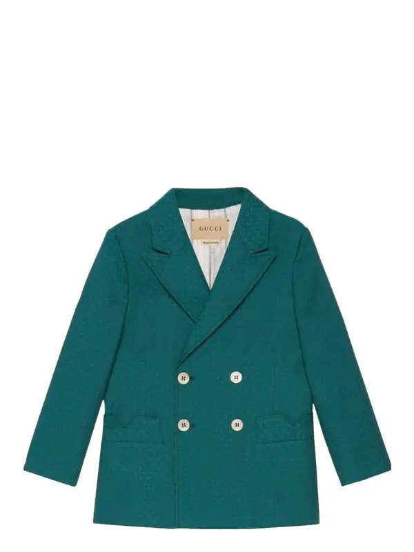 Gucci Double-breasted Long-sleeved Suit Coat - Green