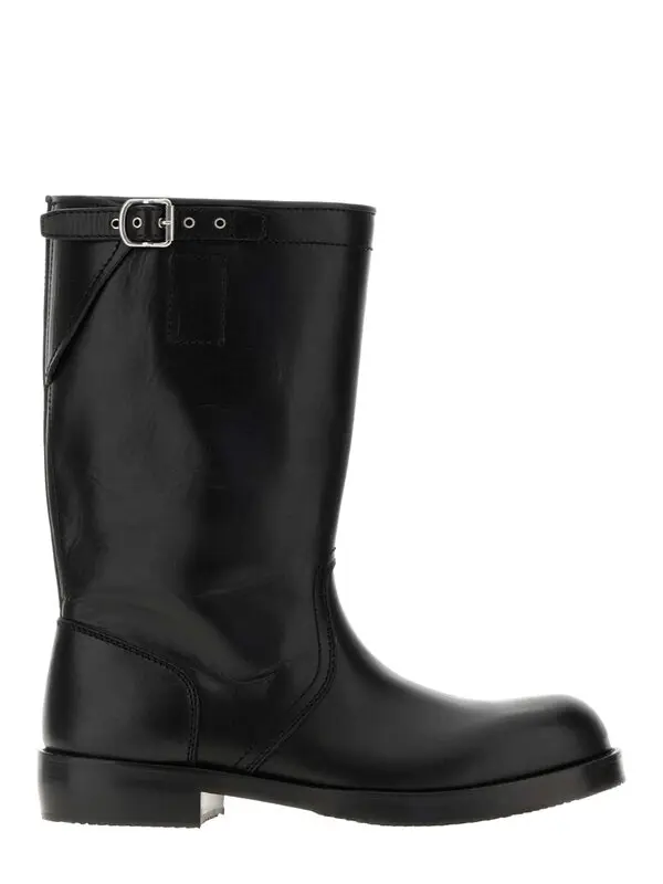 Dries Van Noten Buckled Leather Boots - Black