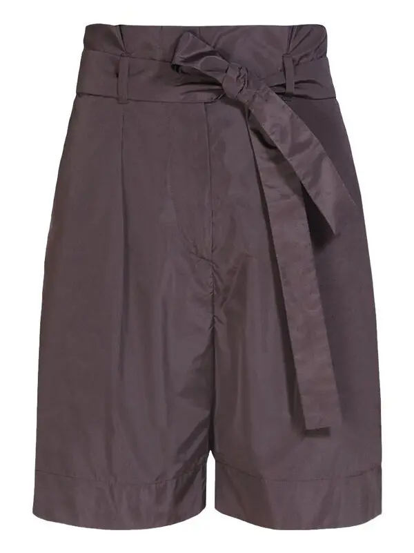 Max Mara High-waisted Self-lacing Shorts - Brown