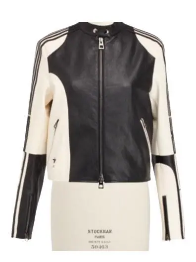 Dior Leather Zip-up Jacket With Logo Detail - Black