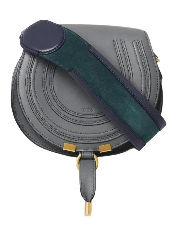 Chloé Marcie Saddle Shoulder Bag - Gray