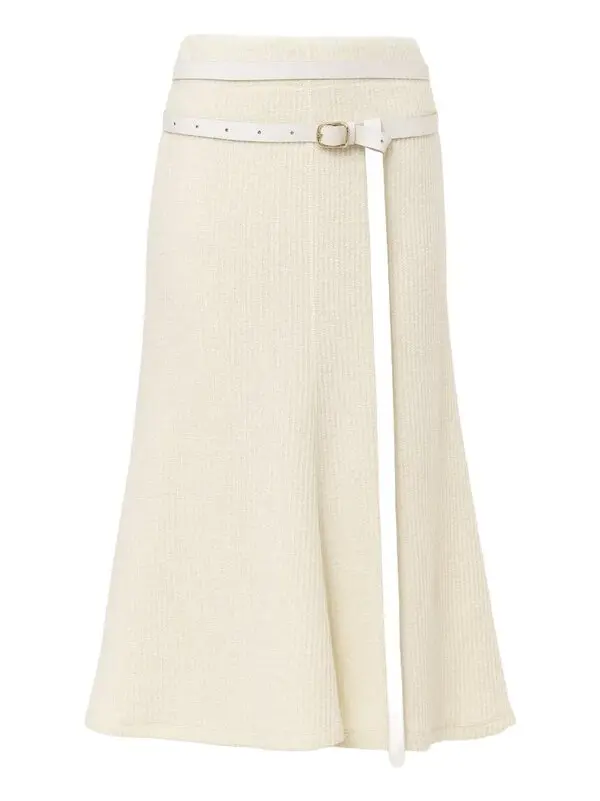Chloé Ribbed Knit Trumpet Skirt - White