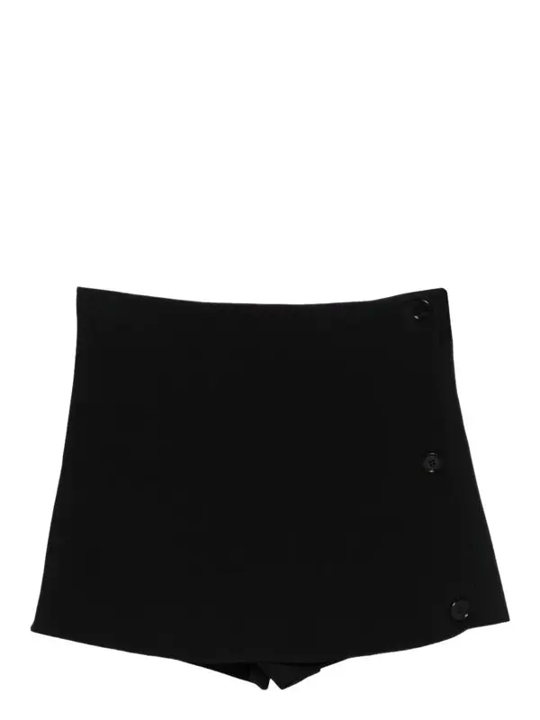 COURREGES Button-up Logo Shorts - Black