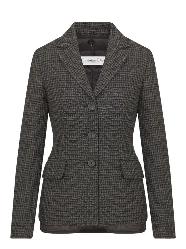 Dior 2-in-1 Plaid Wool Jacket - Gray