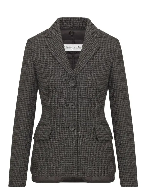 Dior 2-in-1 Plaid Wool Jacket - Grey