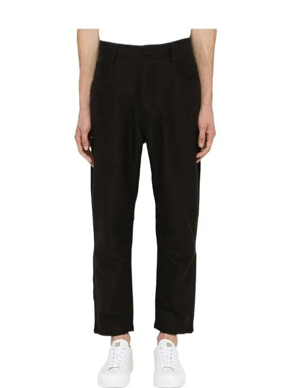 Stone Island Cropped Tailored Trousers - Black