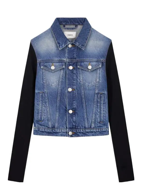 Coperni Patchwork Denim Jacket - Blue