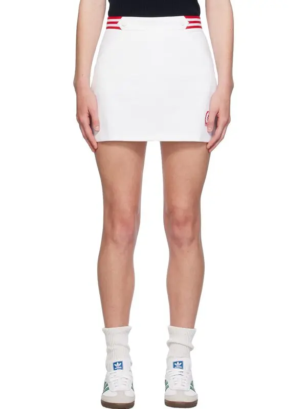 SPORTY  RICH Sporty & Rich Kelly Embroidered Skirt - White