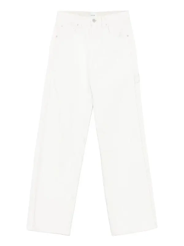 HAIKURE Denim Trousers With Belt Loops - White
