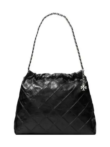 Tory Burch Fleming Hobo Bag - Black