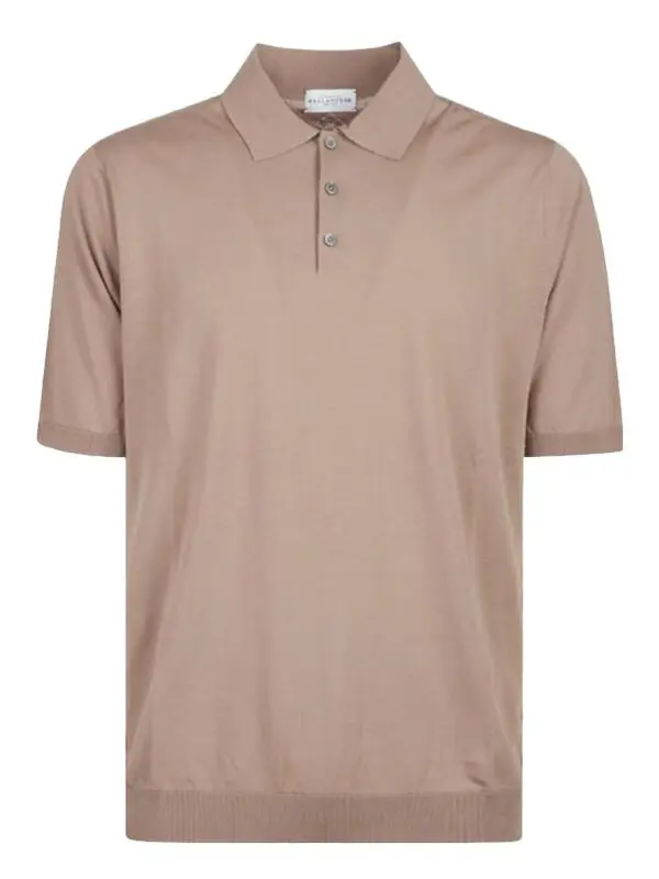 BALLANTYNE Cltralight Cotton Polo Shirt - Darksand