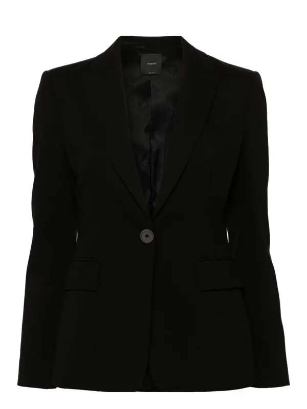 Pinko Signum Single-breasted Tailored Blazer - Black