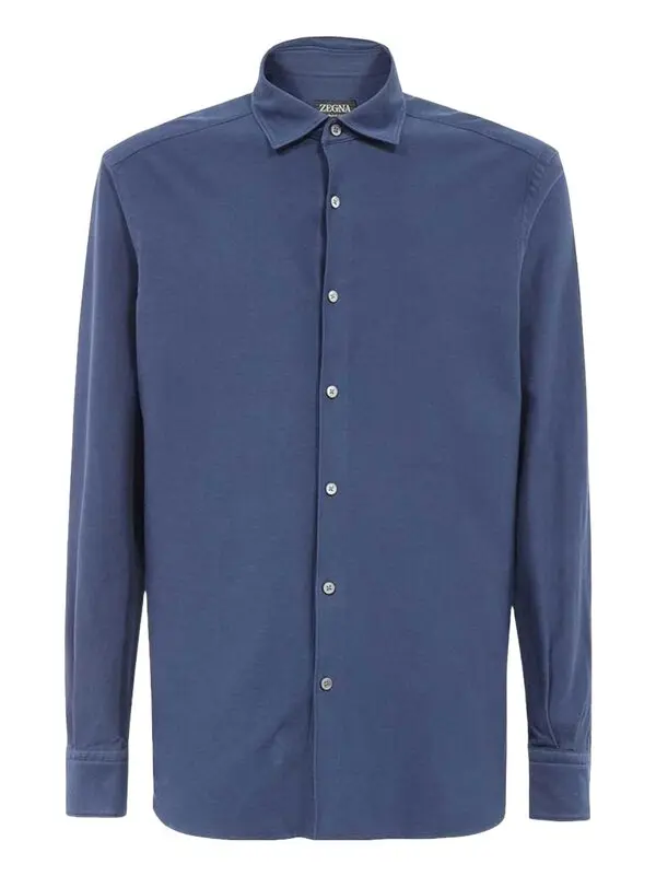 Zegna Long-sleeved Shirt - Blue
