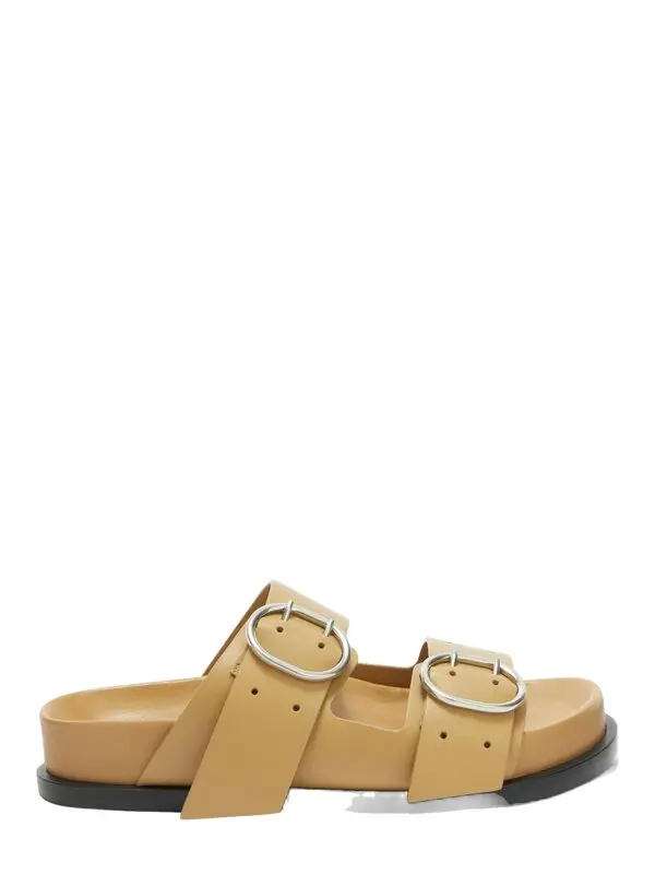JIL SANDER Sandals With Silver Buckle Straps - Nude