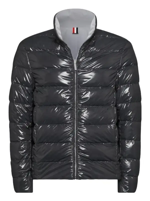 Thom Browne Reversible Zip-up Puffer Jacket - Light Gray