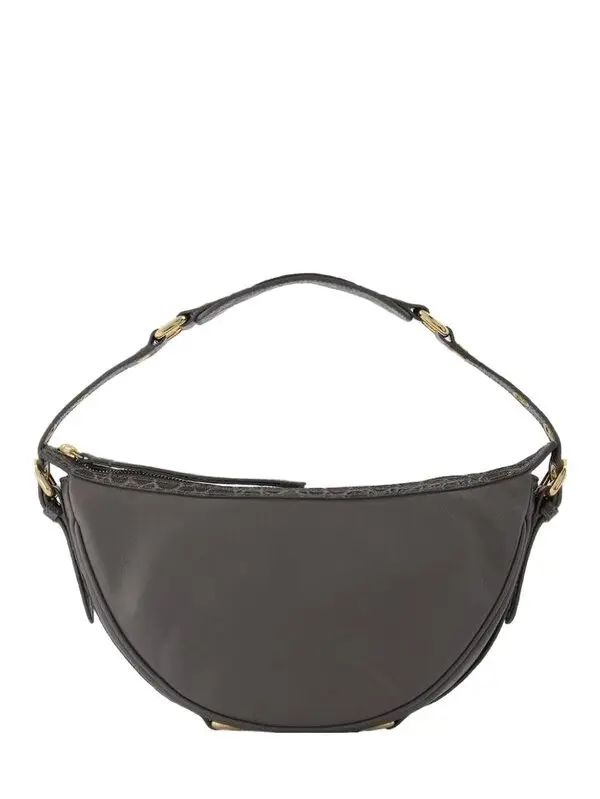 By Far Curved Zipped Shoulder Bag - Gray