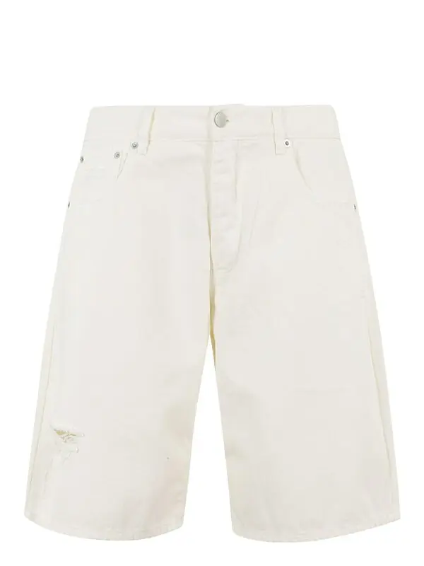 ICON DENIM LOS ANGELES Bobby Distressed Shorts - White