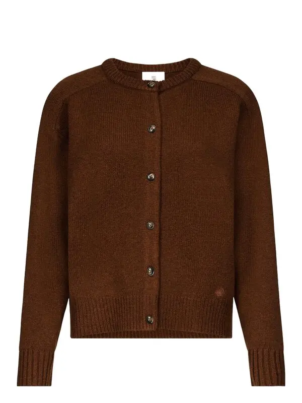 Loulou De Saison Wool And Cashmere Blend Button-up Cardigan - Brown