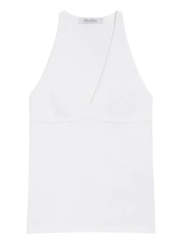 Max Mara Sleeveless V-neck Top - White