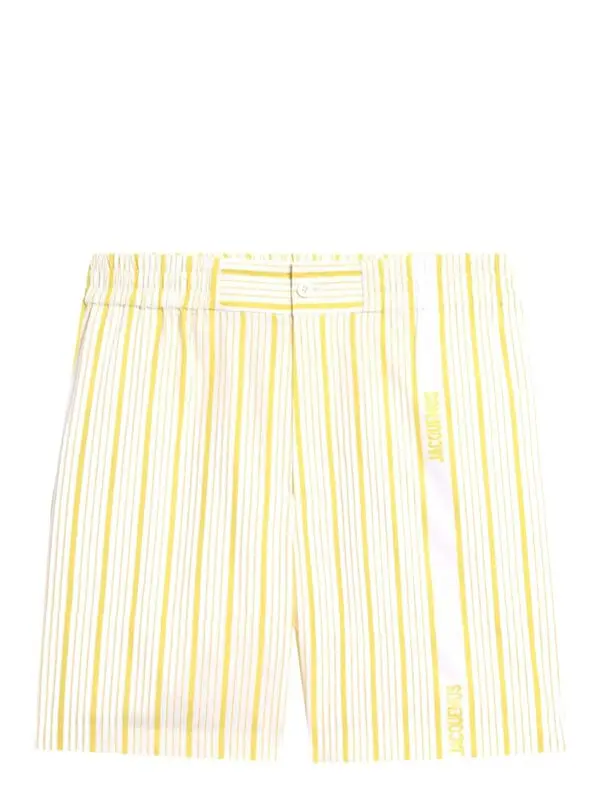Jacquemus The Aloe" Striped Shorts - White