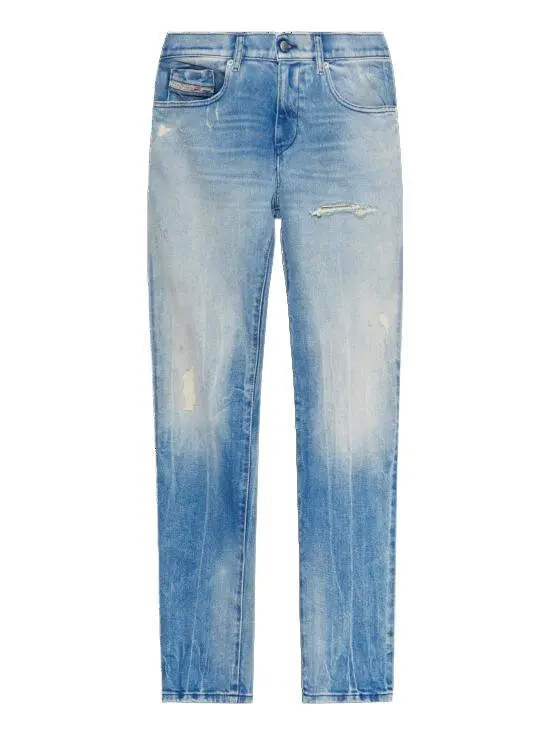 DIESEL® D-strukt Distressed Jeans - Blue