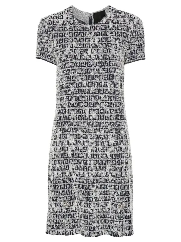 Givenchy 4g Jacquard Midi Dress - Navy Blue
